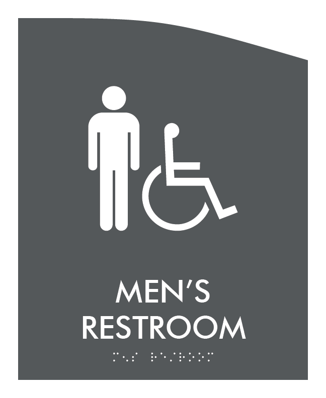 Camber Men's Restroom Sign - Ortwein Interior Sign